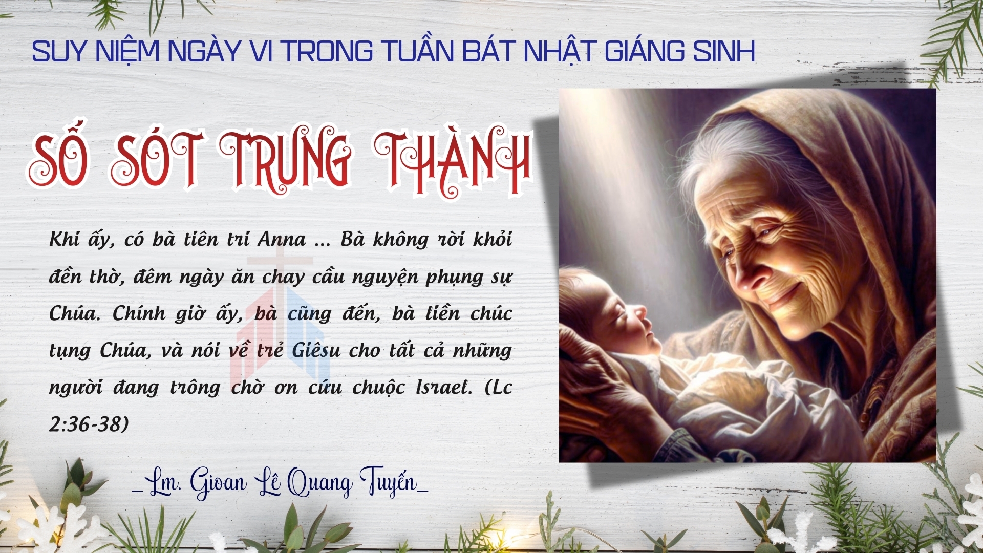 SỐ SÓT TRUNG THÀNH - Suy Niệm Lời Chúa |Ngày V Tuần Bát Nhật Giáng Sinh ...